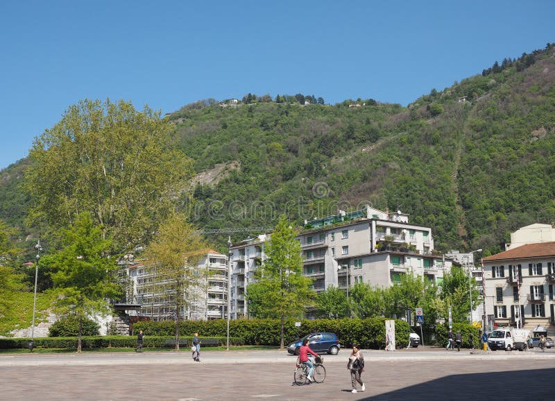 View of the city of Como editorial photography. Image of view - 90865522