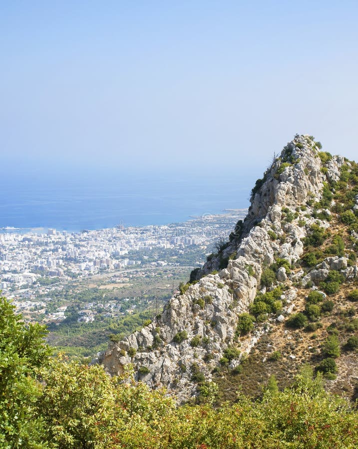 View of the City of Cyrene from the Side of the Cyrene Range Stock ...