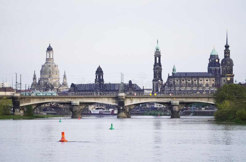 View of the City of Dresden. Stock Photo - Image of building, bridge ...