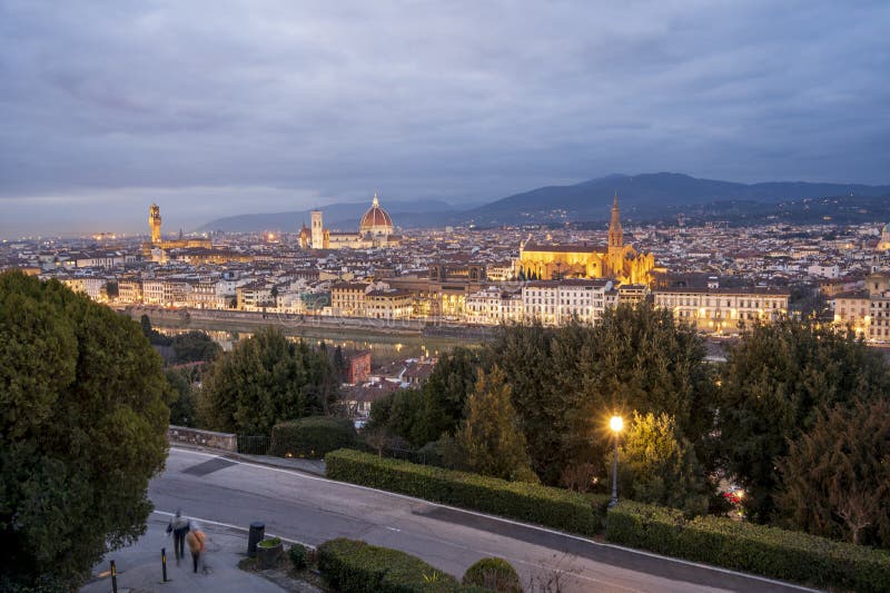 View of the City of Florence Stock Image - Image of cloud, adventure ...