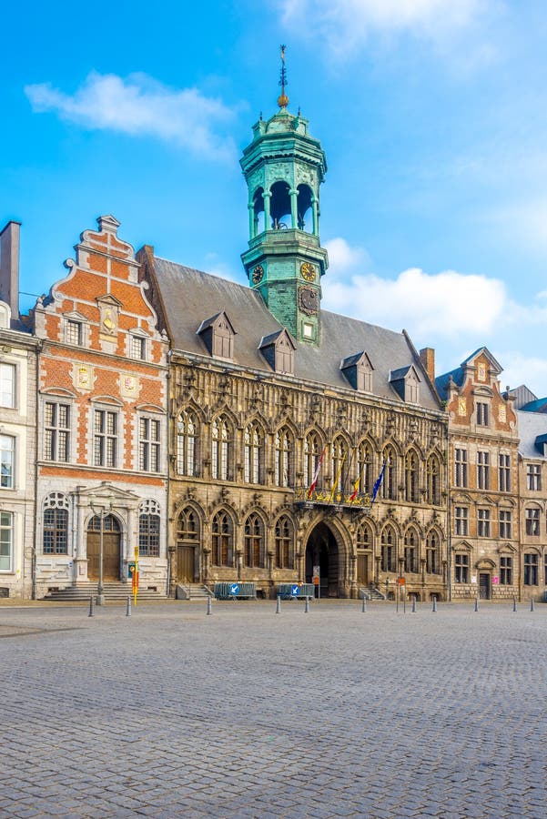 View at the City Hall of Mons in Belgium Stock Photo - Image of ...