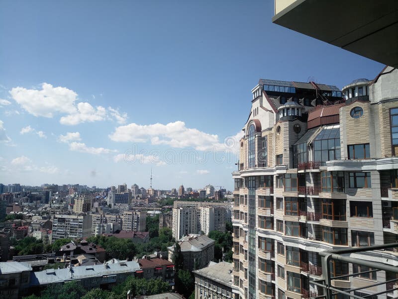 View of the City from a Height Stock Image - Image of office, buildings ...