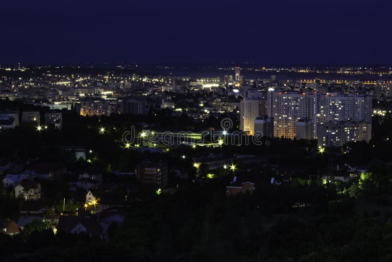 View of the City with High-rise Buildings Against the Background of the ...