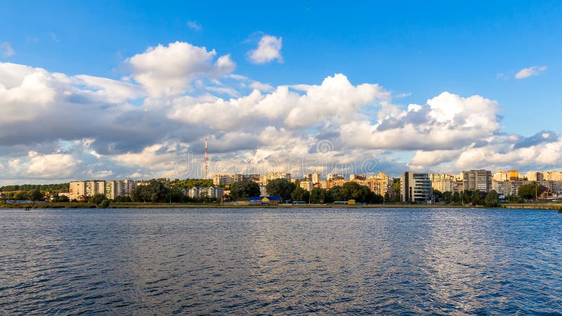 View of City Khmelnitsky from Southern Bug River, Ukraine Stock Image ...