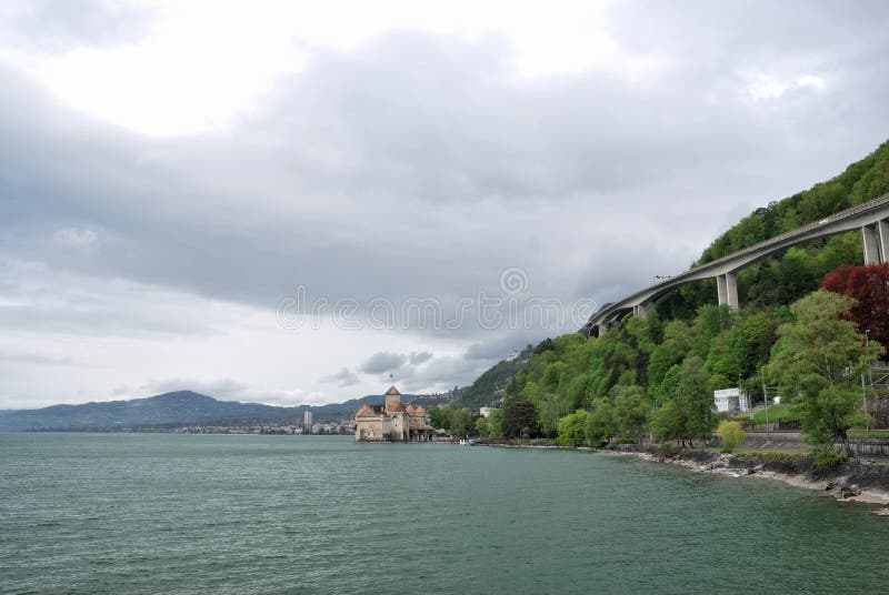 View of the City of Lake Geneva Stock Image - Image of landmark, alpine ...