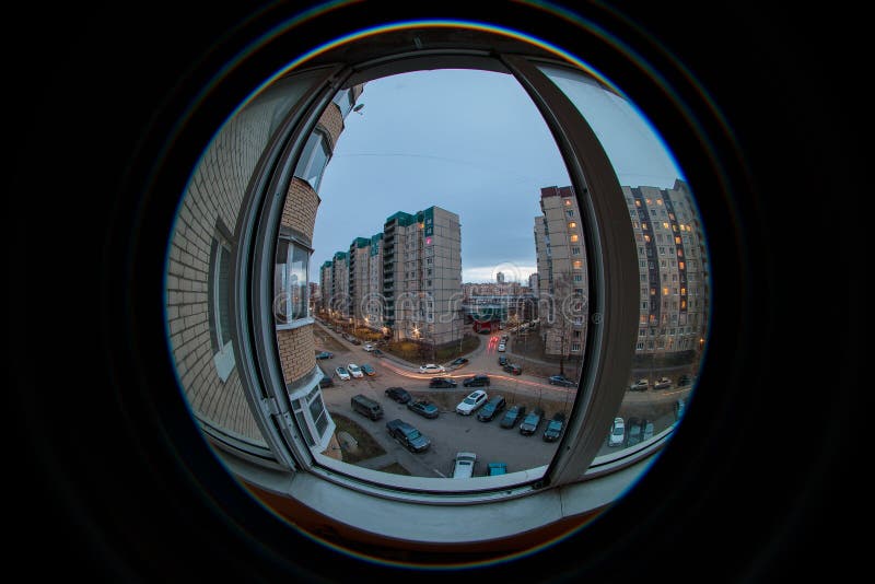View of the City through the Lens Stock Image - Image of view, lens ...