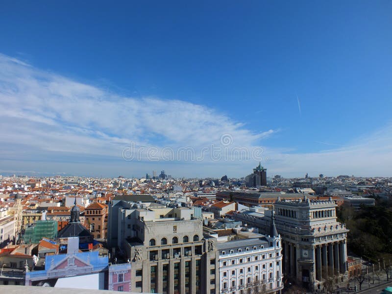 View of the city of Madrid editorial stock image. Image of panoramic ...