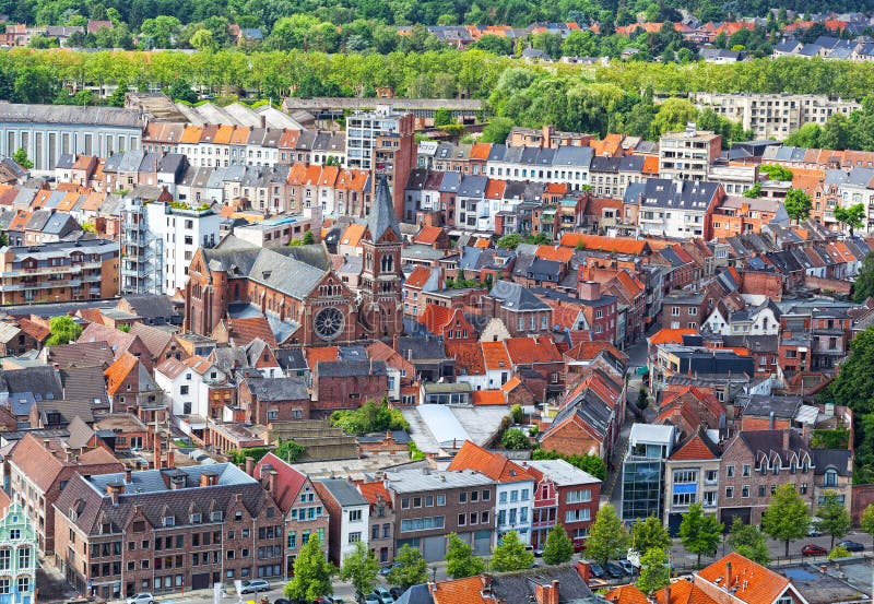 View of the City of Malines in Belgium Stock Photo - Image of bright ...