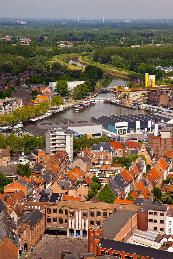 View Of The City Of Malines In Belgium Stock Image - Image of city ...