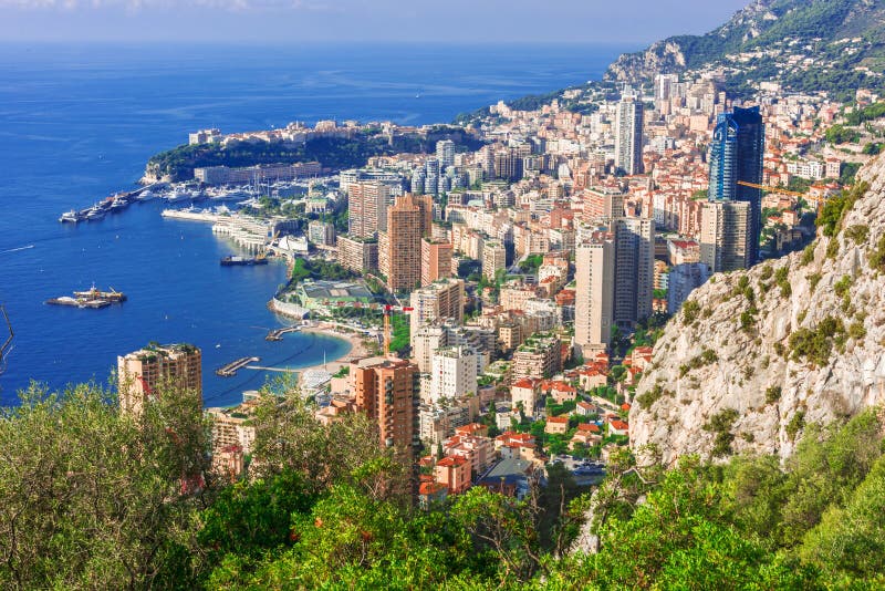 View of the City of Monaco. French Riviera Stock Image - Image of ...