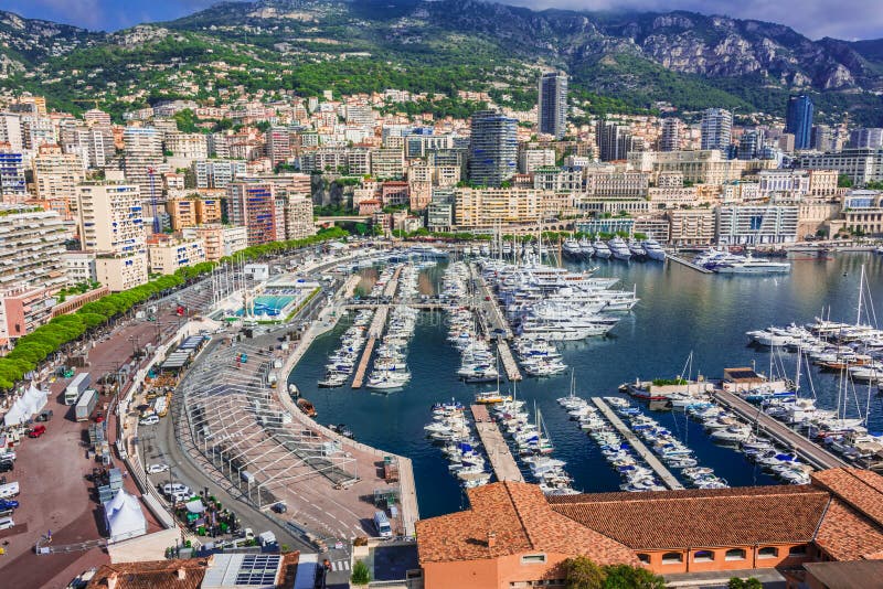 View of the City of Monaco. French Riviera Stock Image - Image of ...