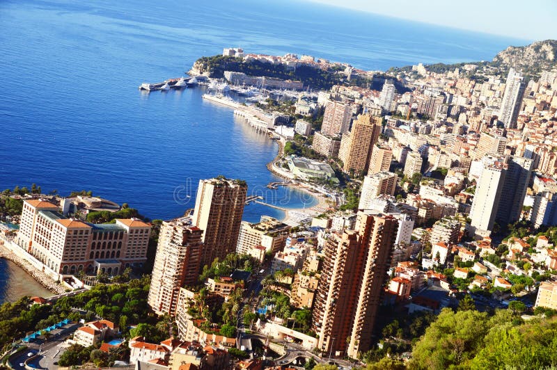 View of the City of Monaco. French Riviera Stock Image - Image of azure ...