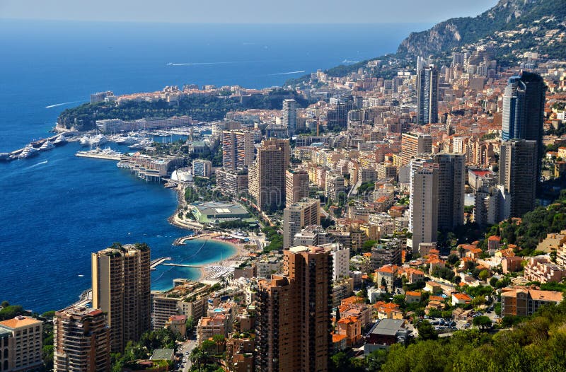 View of the City of Monaco. French Riviera Stock Photo - Image of cote ...