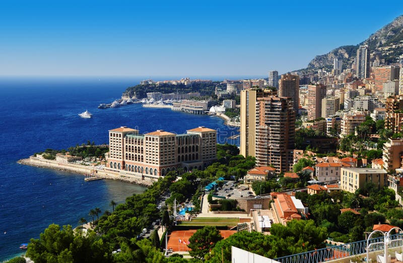 View of the City of Monaco. French Riviera Stock Photo - Image of ...