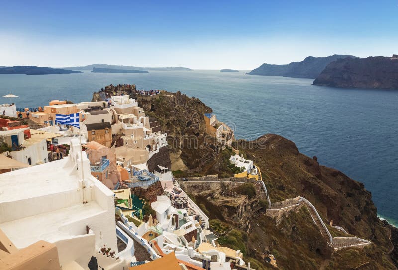 View of the City of Oia on the Island of Santorini Stock Photo - Image ...