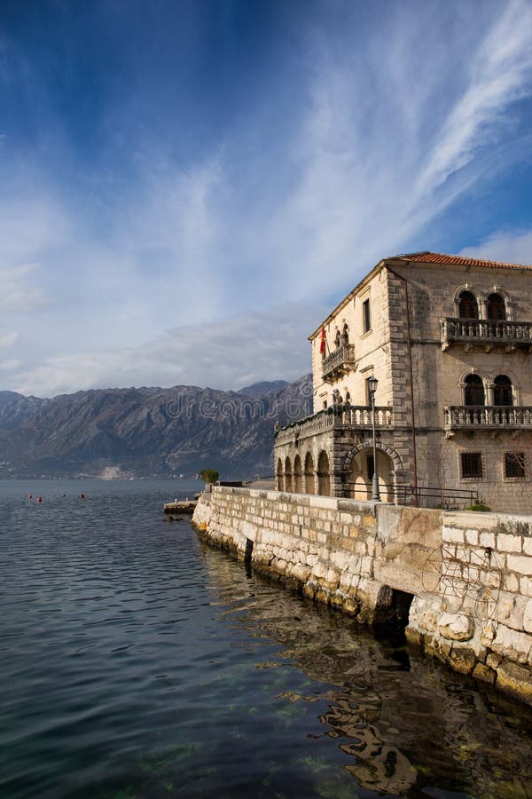 View of the city of Perast stock image. Image of montenegro - 107341413
