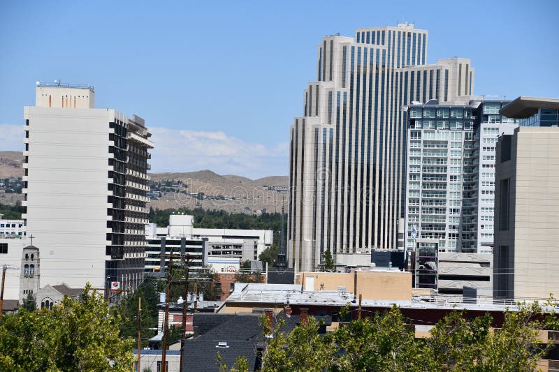 View of the City of Reno in Nevada Editorial Stock Image - Image of ...