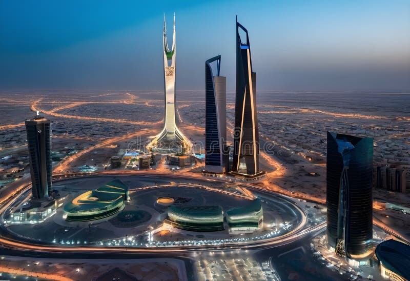 A View of the City of Riyadh Stock Illustration - Illustration of ...