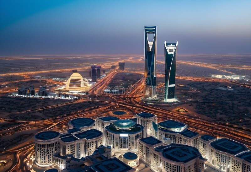 A View of the City of Riyadh Stock Illustration - Illustration of city ...