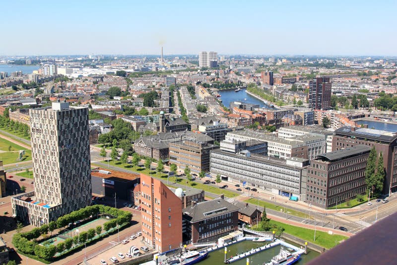 View upon City of Rotterdam, Netherlands Editorial Photography - Image ...