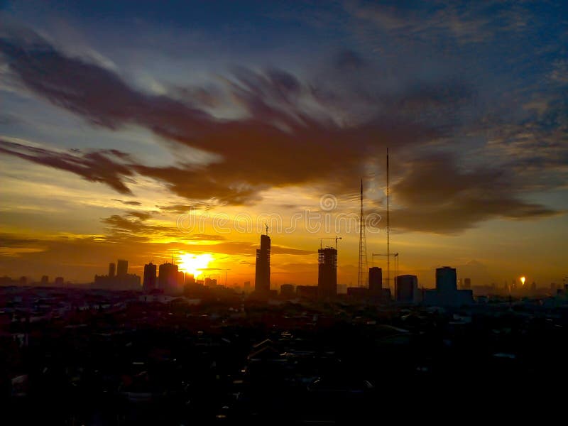 Sunrise stock photo. Image of city, view, morning, sunrise - 109984864