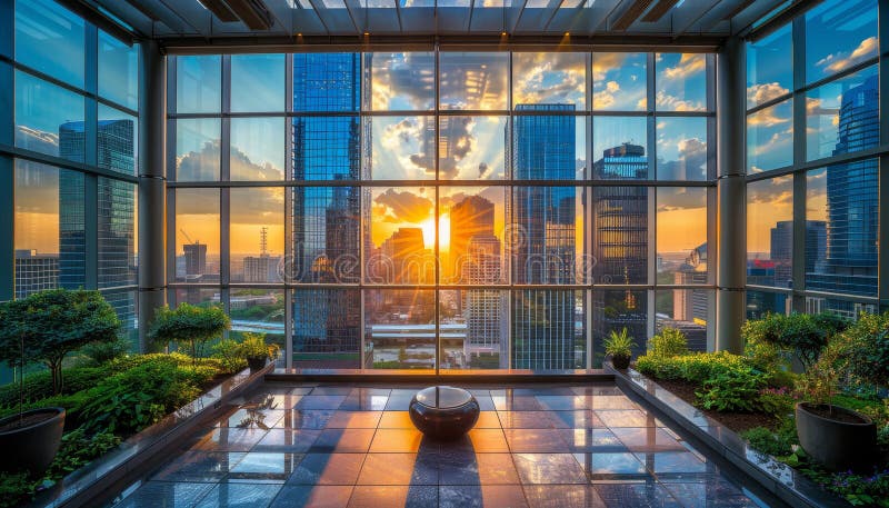 A View of a City Skyline with a Large Building in the Foreground by AI ...