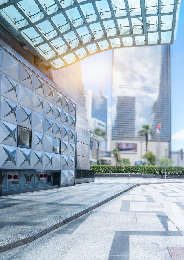 View of City Square in Shanghai,China Stock Photo - Image of path ...