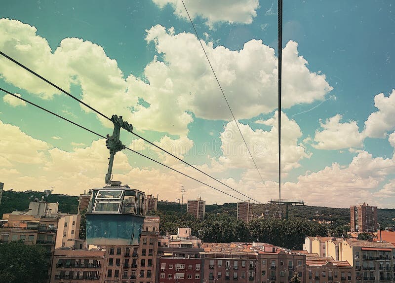 View from the cable car. stock image. Image of blue - 157963329