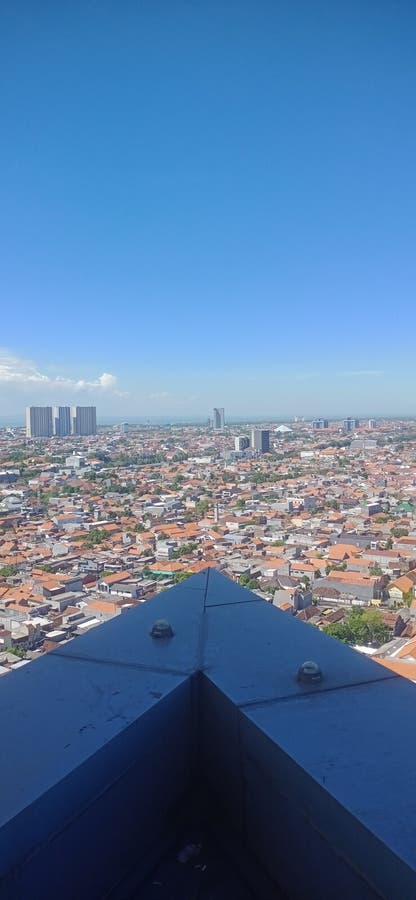 View of the City of Surabaya from the Top of the Unair Tower Stock ...