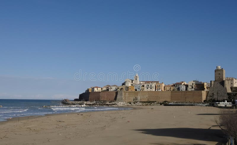 View of the City of Termoli Stock Image - Image of blue, landscape ...