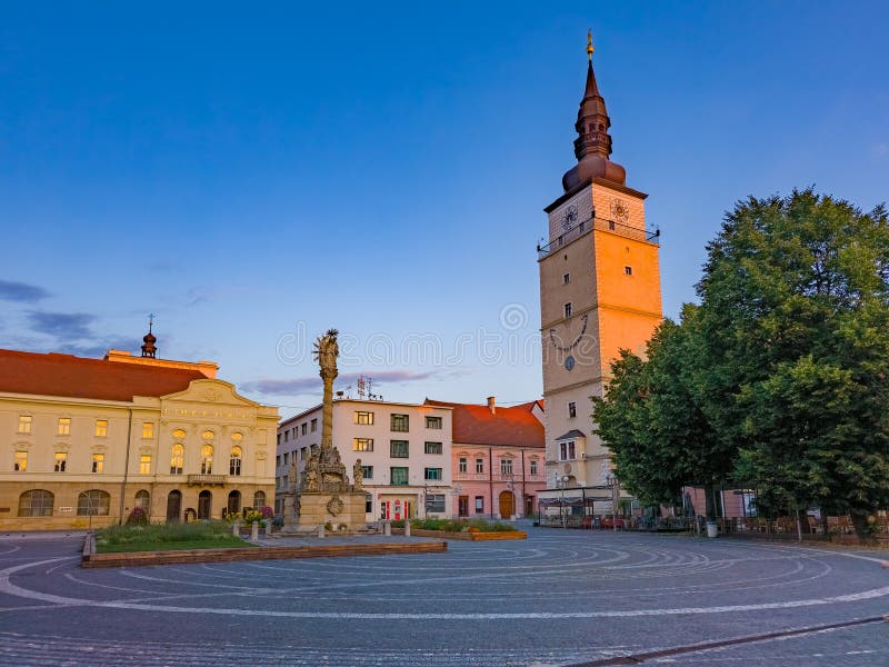View of City Tower in Trnava, Slovakia Stock Image - Image of hlavna ...