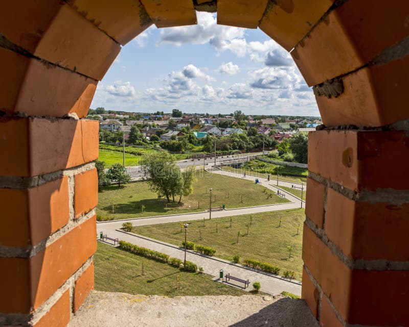 View of the City from the Windows of Leeds Castle Stock Photo - Image ...