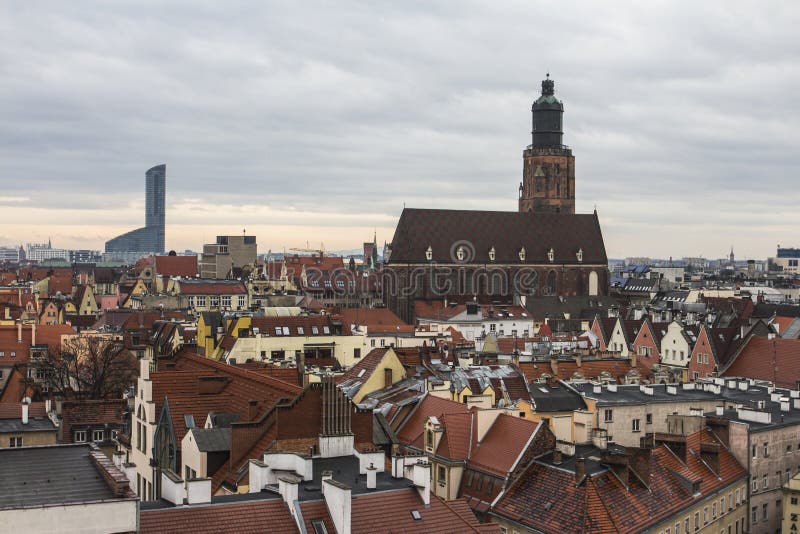 View of the City of Wroclaw from the High Point. Poland Stock Photo ...