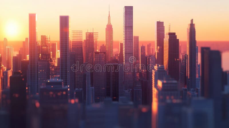 View of Cityscape from High-rise Building during Sunset, Ideal for ...