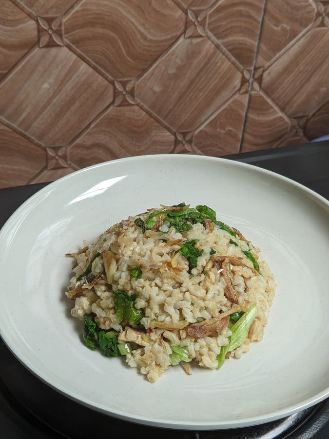 View of Classic Fried Rice in a Plate Stock Photo - Image of view ...