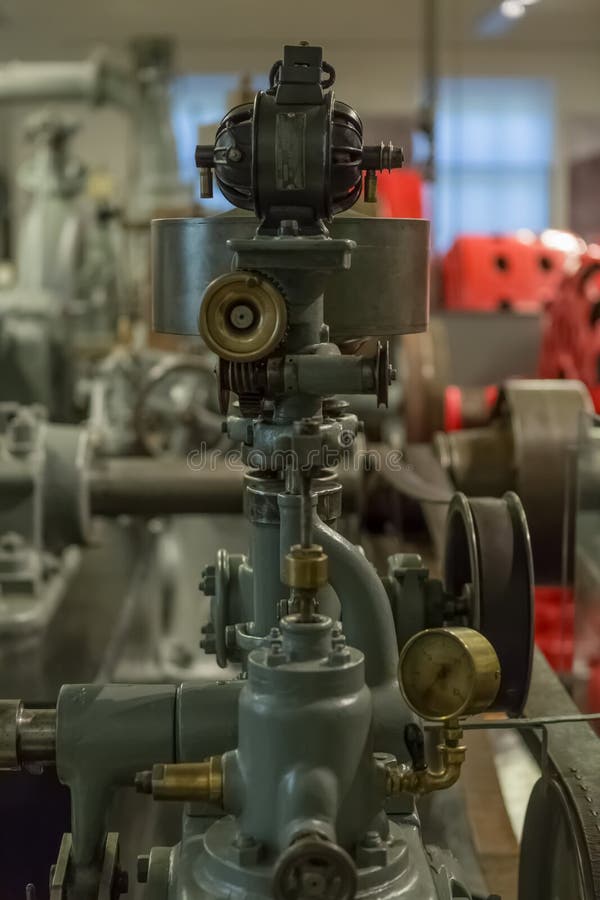 View of a Classic 1934 Industrial Hydroelectric Generator Turbines and ...
