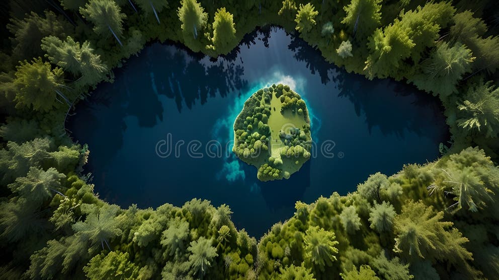 Clean Earth with Restored Ecosystems Visualized Stock Illustration ...