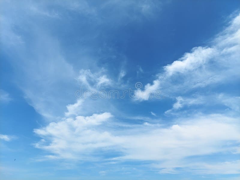 View of the Clear Blue Sky and Lumpy Clouds Stock Image - Image of ...