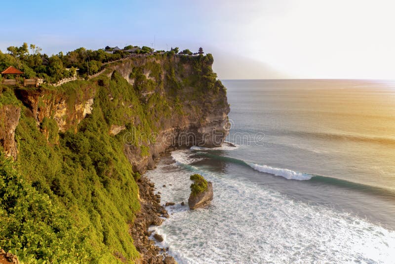 View of a Cliff in Bali Indonesia. Stock Photo - Image of horizon ...