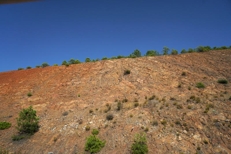 View of a Cliff with Grass and Plants Growing on it on a Sunny Day ...