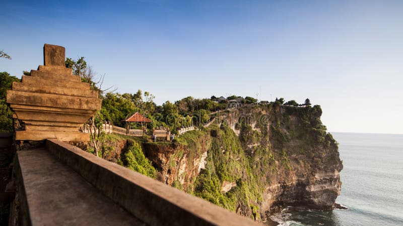 View of a Cliff at Uluwatu Temple, Bali Indonesia. Stock Image - Image ...