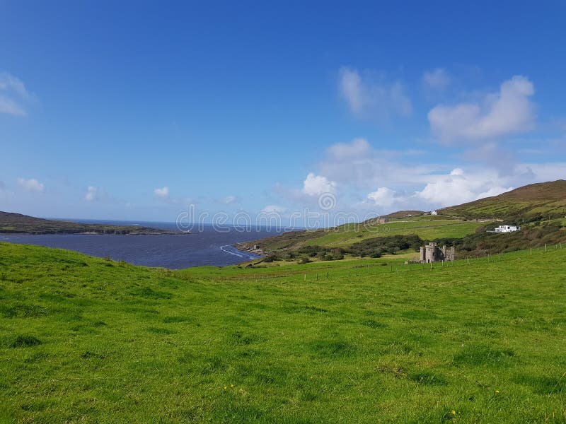 View of Cliffden castle stock photo. Image of landscape - 195419836