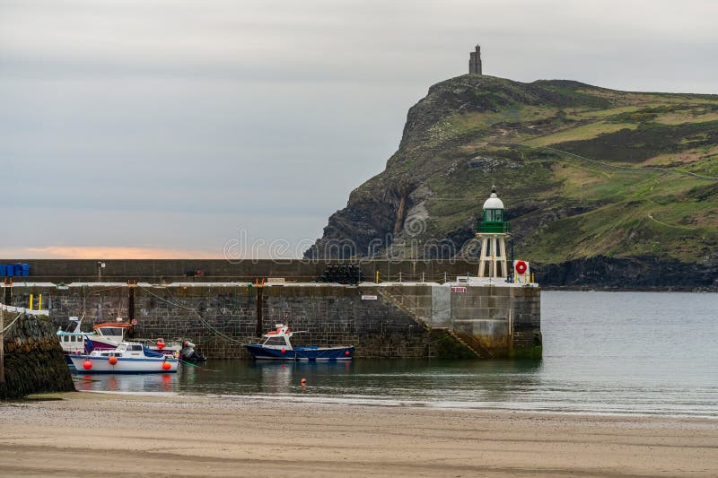 View of the Cliffs and Milner S Tower from Port Erin, Isle of Man ...