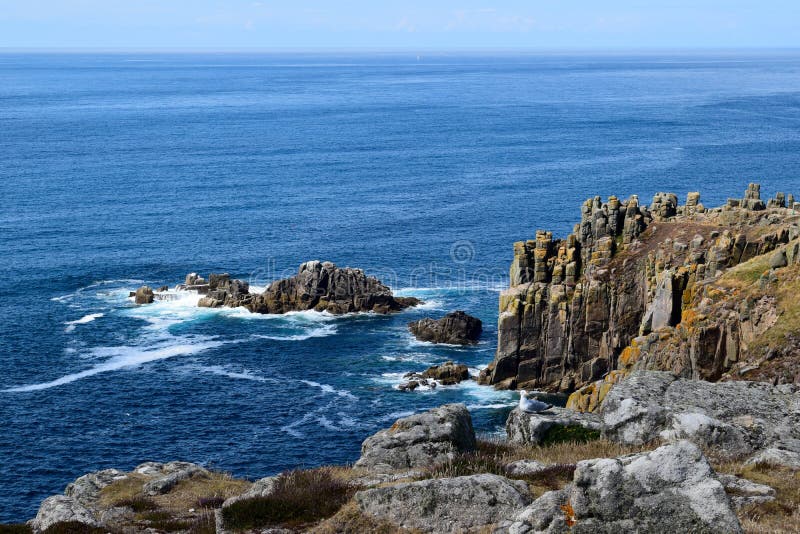 Lands End cliffs stock image. Image of england, kingdom - 96887307