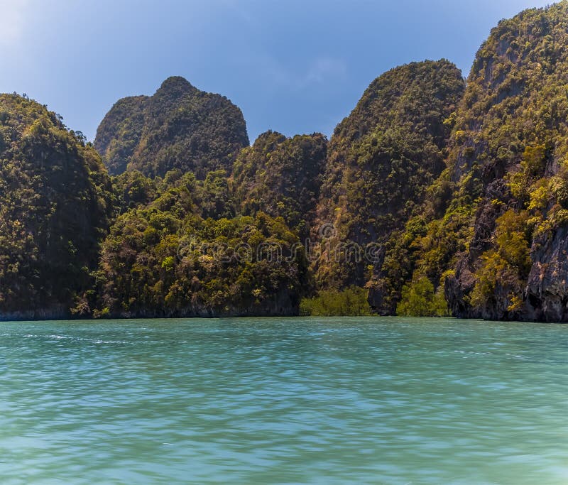 A View of Close-packed Limestone Islets in Phang Nga Bay, Thailand ...