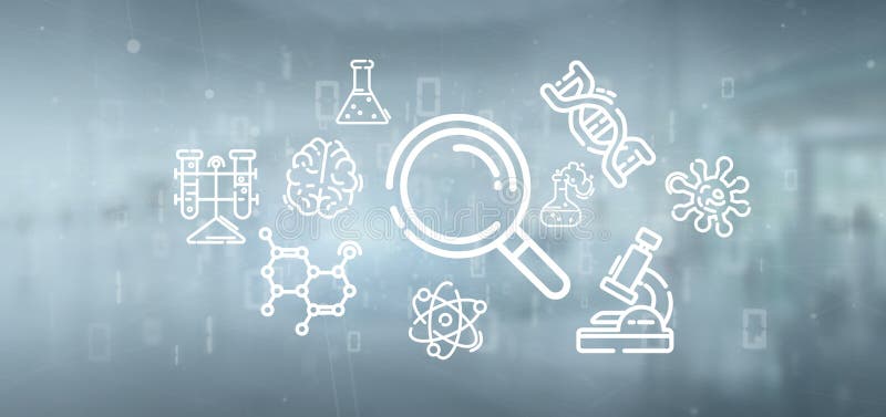 Cloud of science icon stock illustration. Illustration of doctor ...