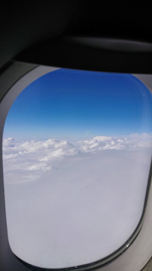View of Clouds from Airplane Window Stock Photo - Image of travel ...