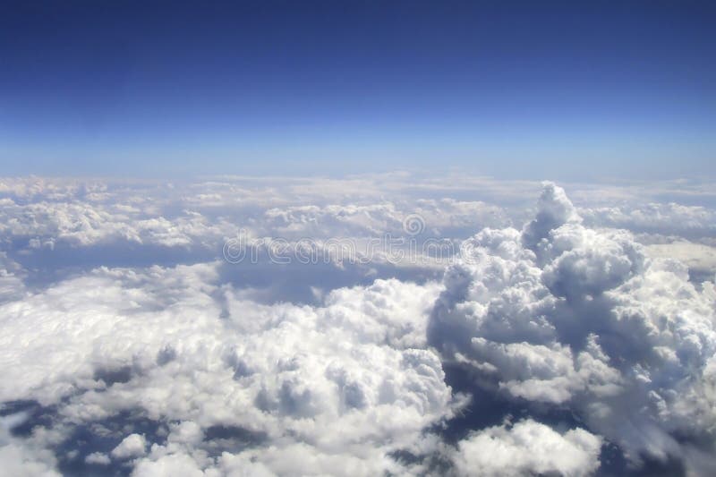 View of Clouds from High Up in the Sky Stock Photo - Image of blue ...