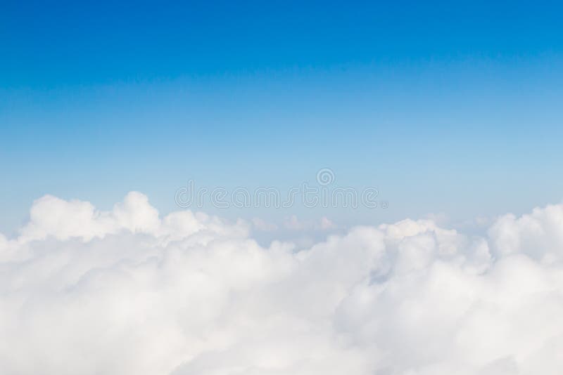View of Clouds from High Up in the Sky. Stock Image - Image of plane ...