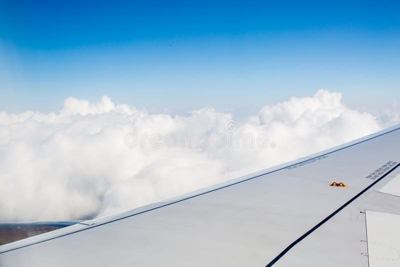 View of Clouds from High Up in the Sky. Stock Image - Image of clouds ...